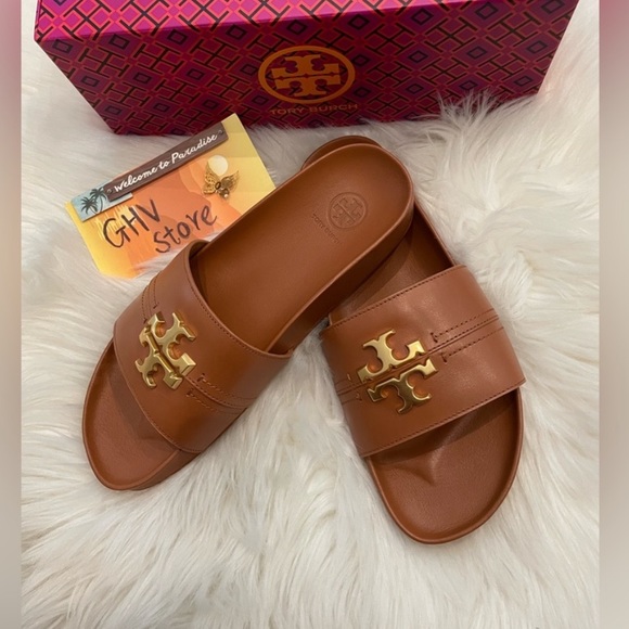 Tory Burch | Shoes | Tory Burch Everly Calf Leather Anatomic Slide ...